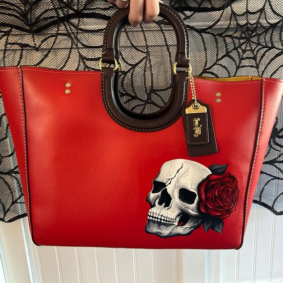 Coach | Bags | Coach Rae Tote Bag Custom Hand Painted | Poshmark